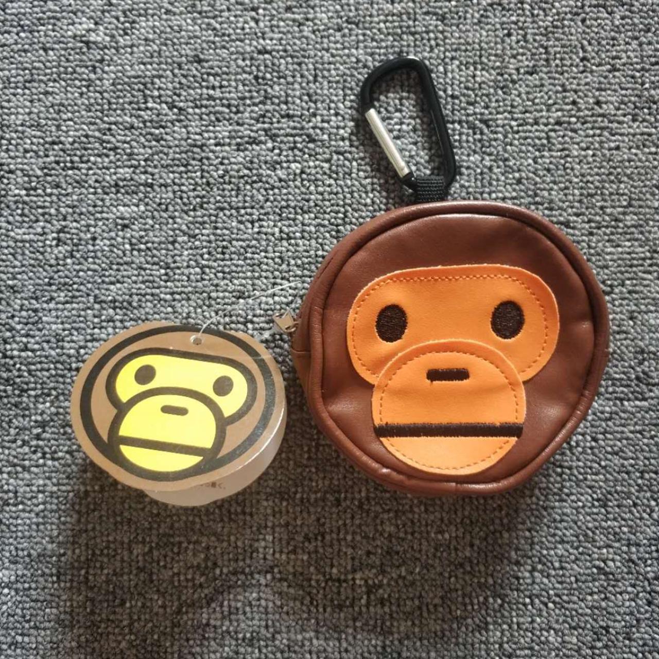 A bathing ape bape baby Milo Vintage Leather coin... - Depop