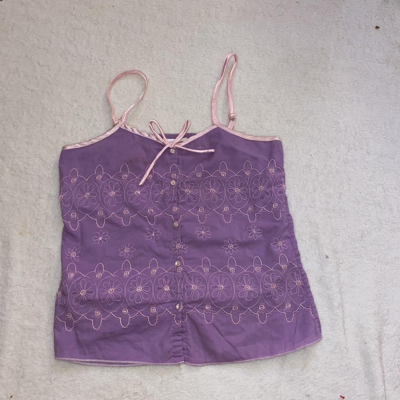 Limited Too Women's Pink and Purple Vest | Depop