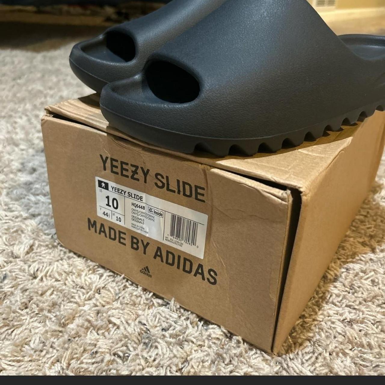 Black Yeezy slides #YeezySlides | Depop
