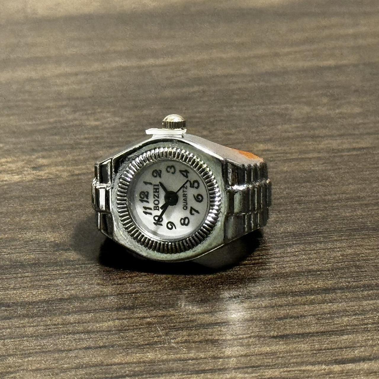 white watch stretch ring, fully adjustable to fit... - Depop