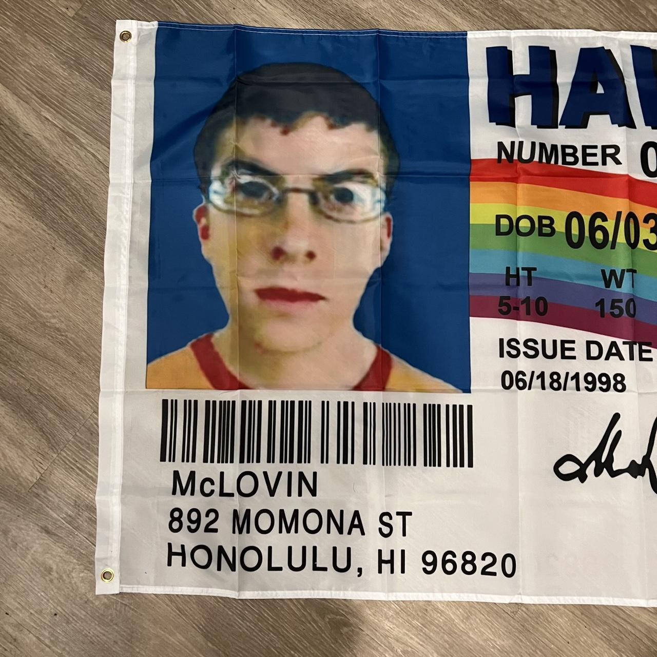 mclovin banner, superbad Hawaii license #mclovin... - Depop