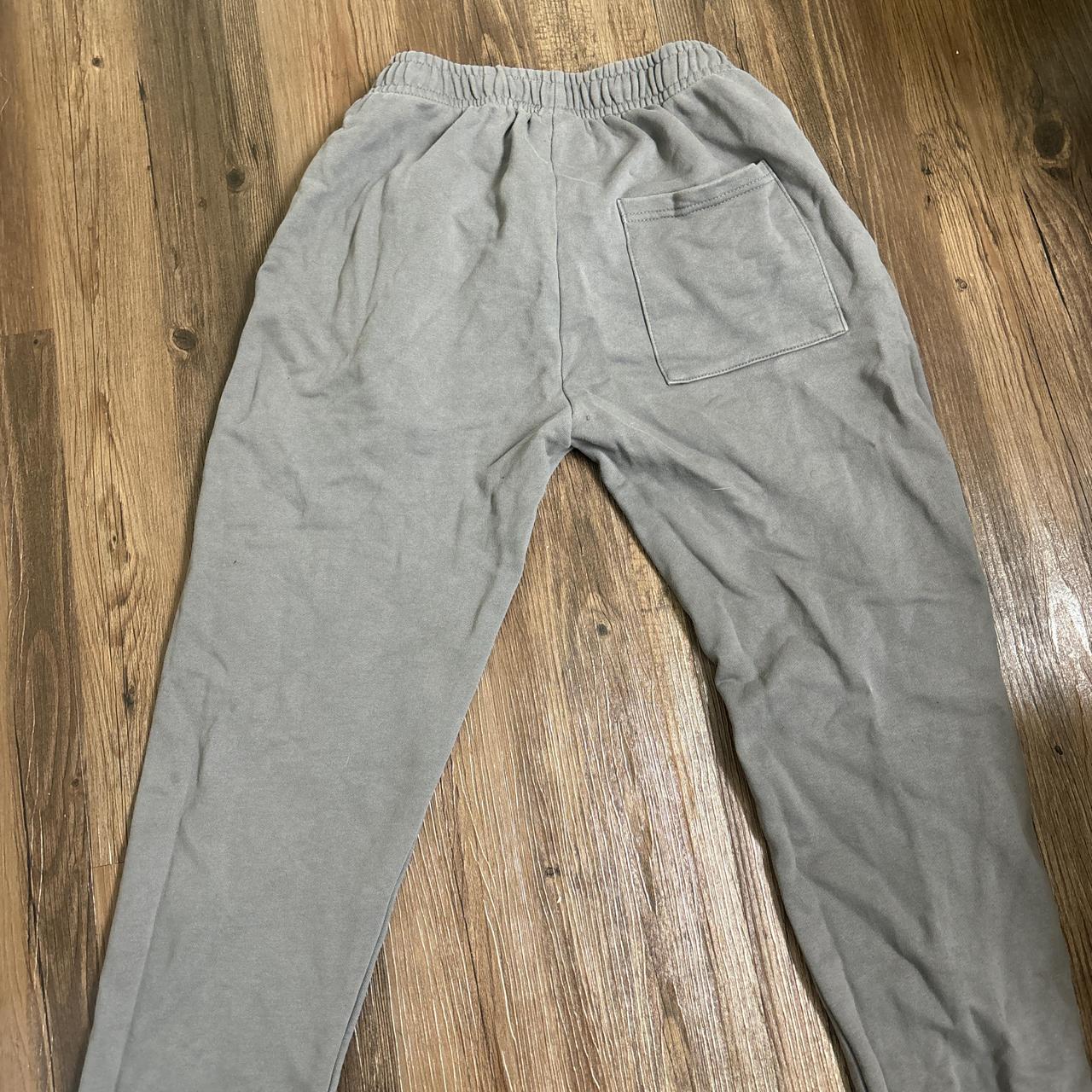 slate grey sp5der worldwide sweats size large only... - Depop