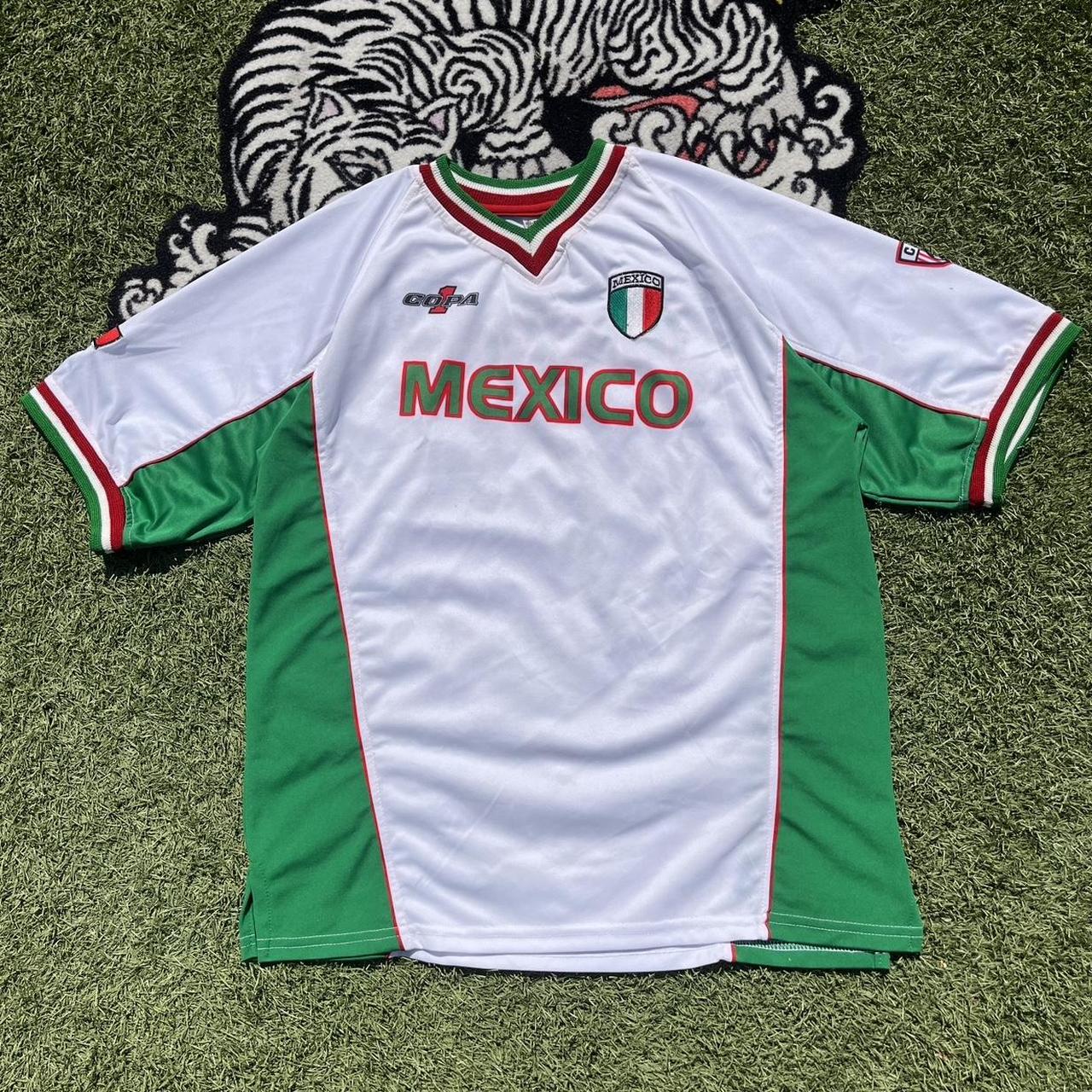 Vintage 90s Mexico Soccer Futbol Jersey Blokecore... - Depop