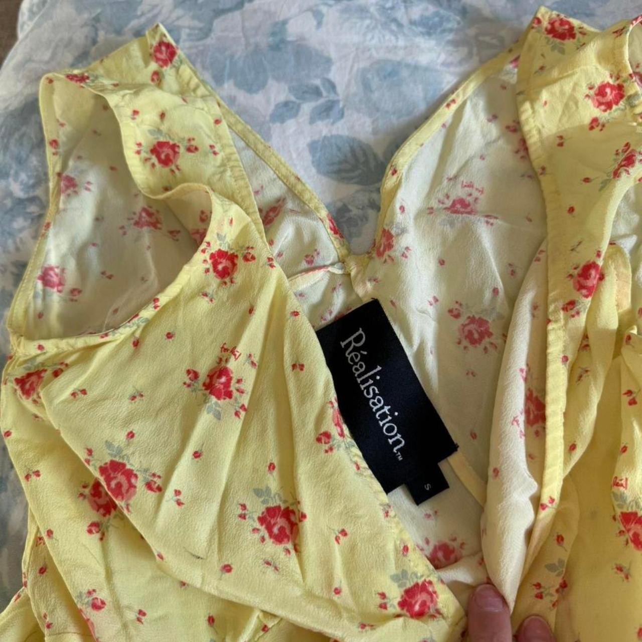 Réalisation Par Women's Yellow and Red Dress Yellow... - Depop