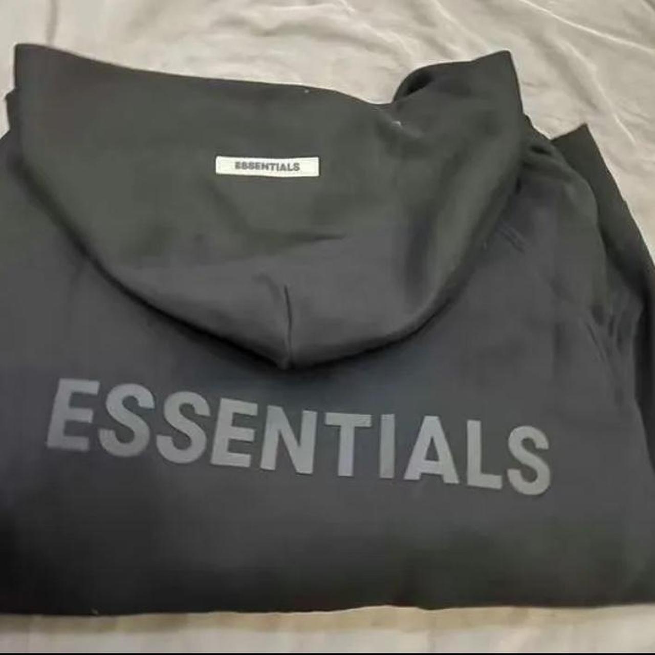Black essential hoodie - Depop