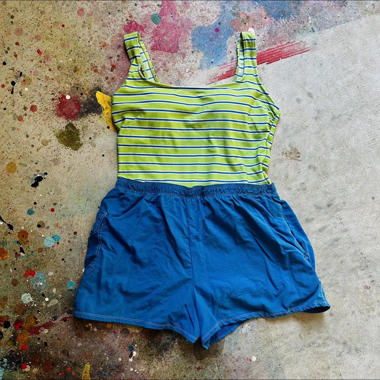 Vintage 80s 90s One Piece Swimsuit With Sewed In Depop