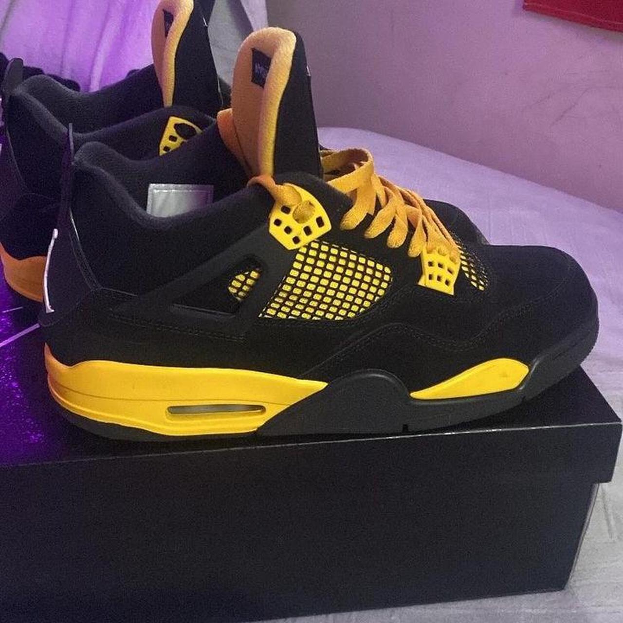 Jordan 4 yellow thunders new authentic I will... - Depop