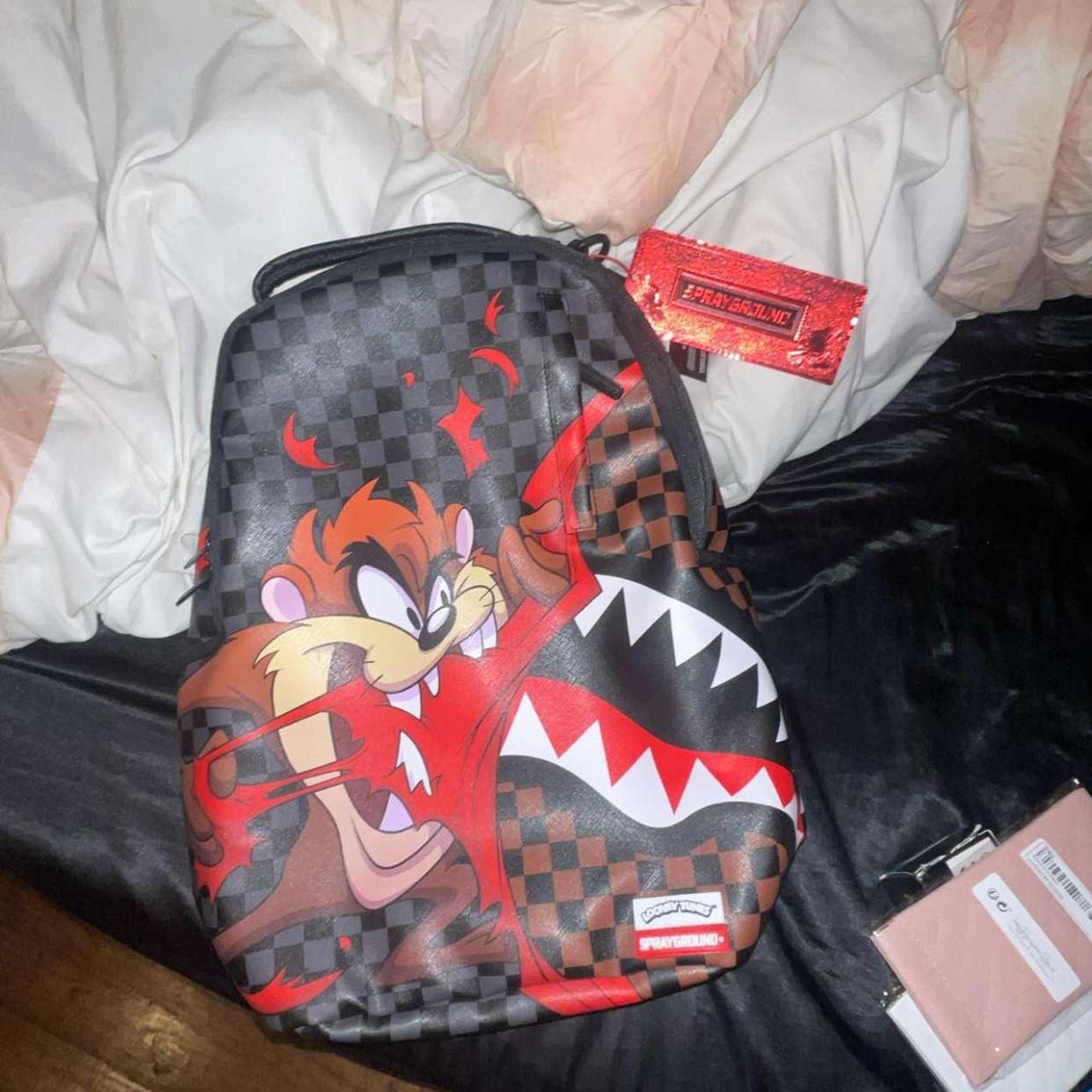 Black and red Tasmanian Devil backpack #streetwear | Depop