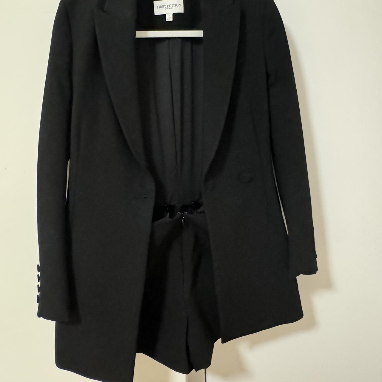 Witchery Linen Blend Single-Breasted Blazer Short - Depop