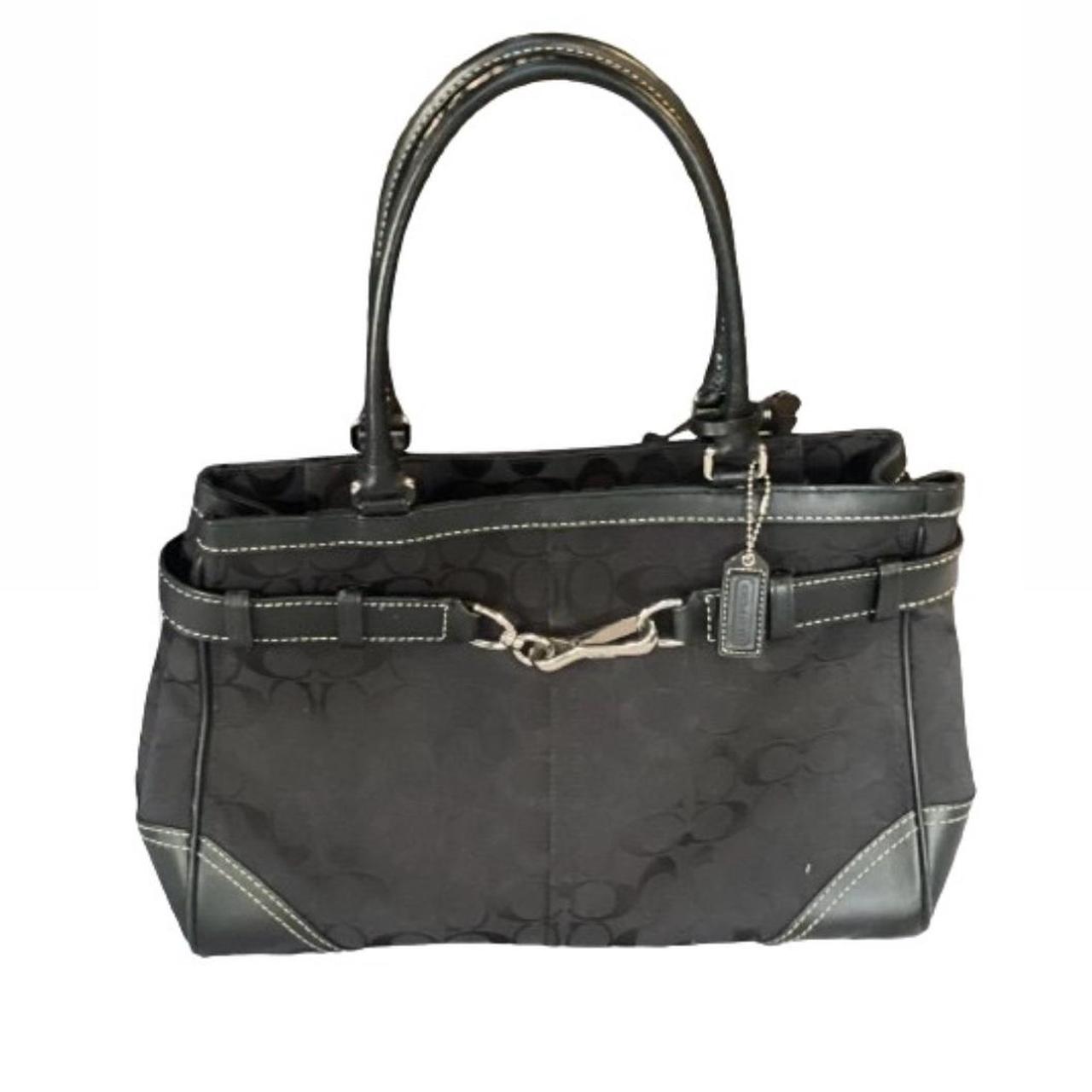 Authentic Coach Hampton Handbag Large Black Satchel... | Depop