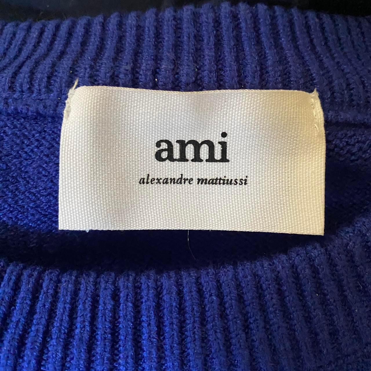 AMI Paris Men's Navy Jumper Ami paris knit sweater... - Depop