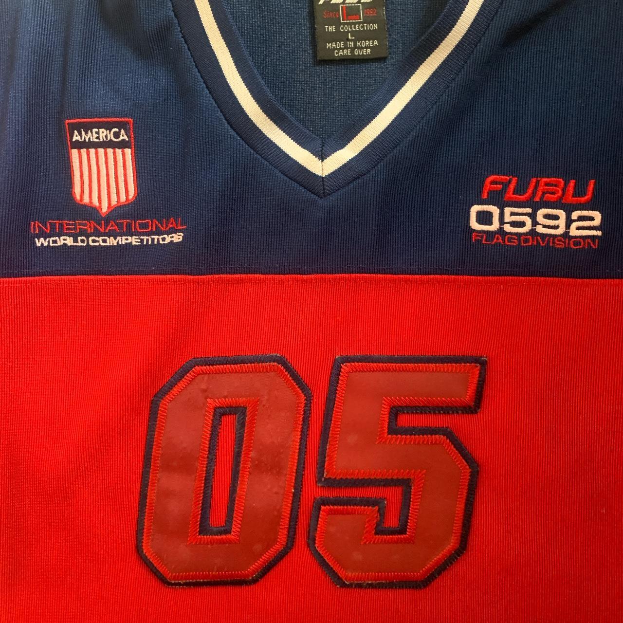 American FUBU cropped jersey #fubu as seen on a... - Depop