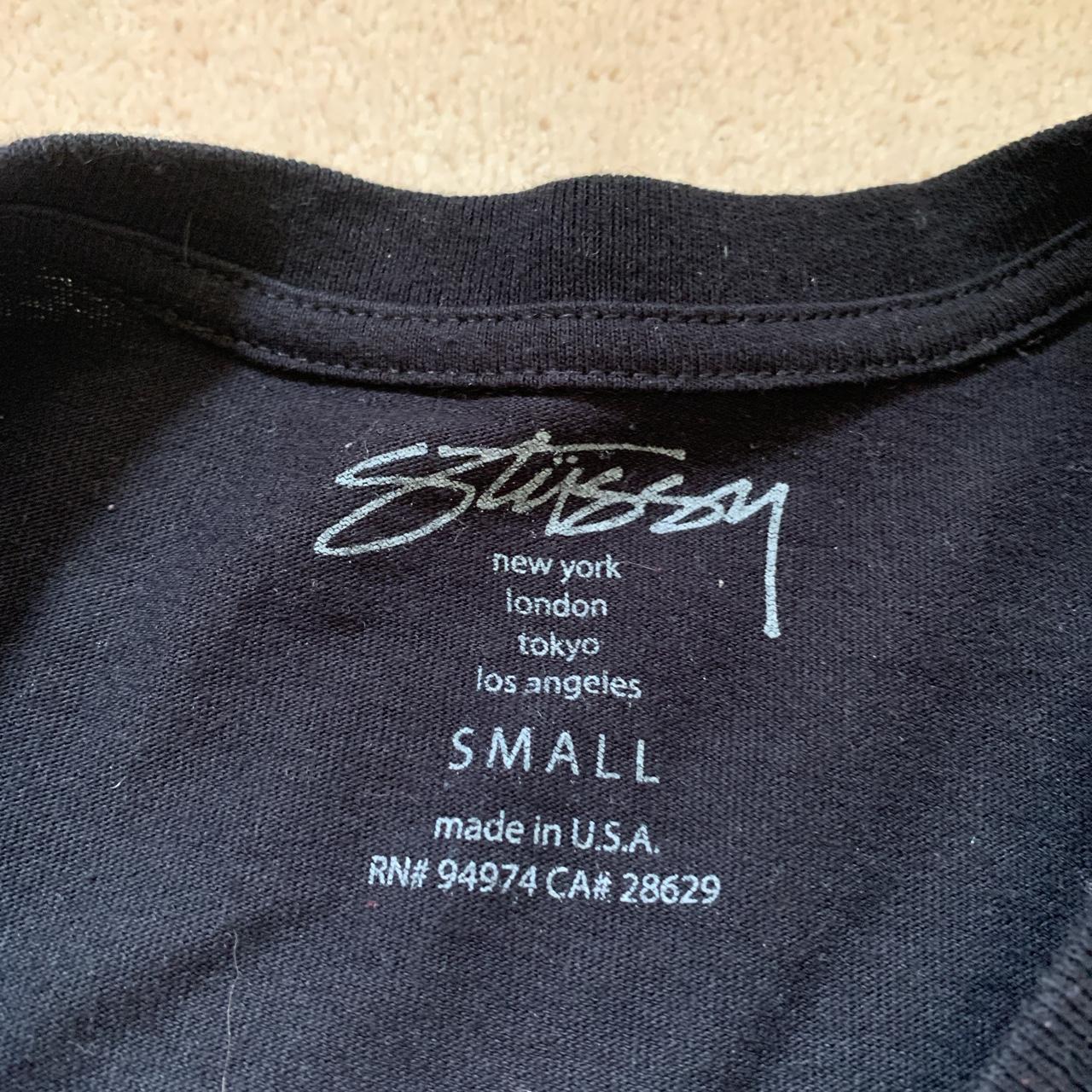 Ladies black stussy crop top / stussy crop t shirt,... - Depop