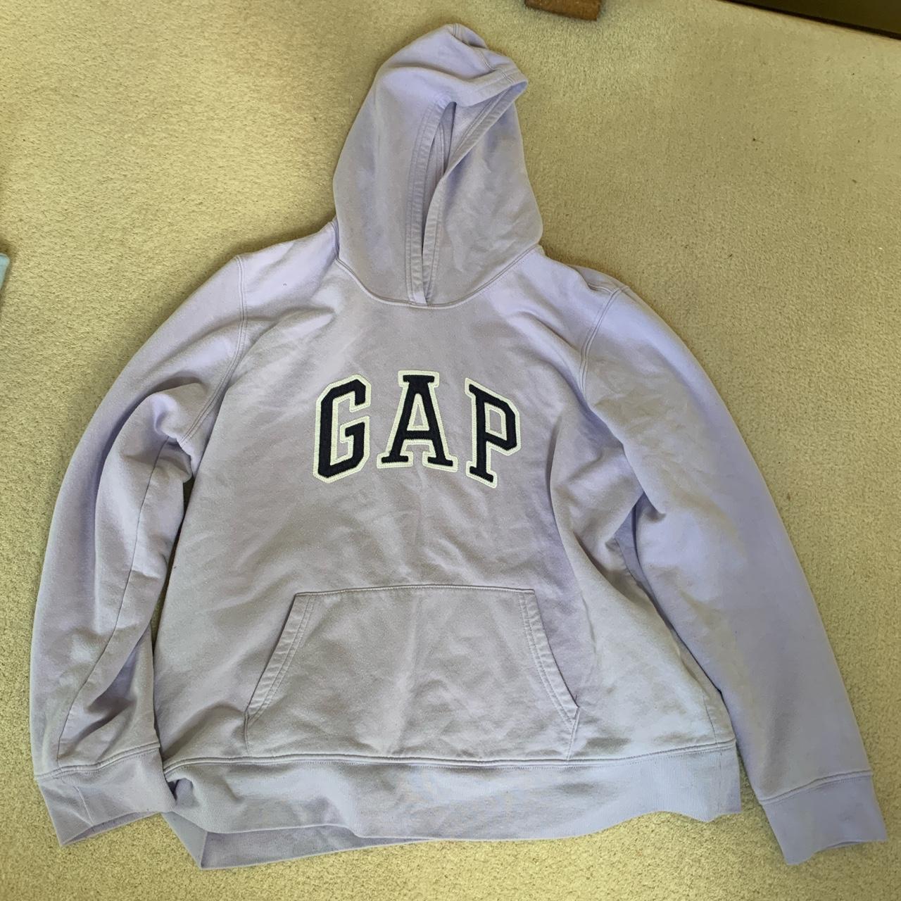 Ladies gap lilac hoodie, size XL but fits like a... - Depop