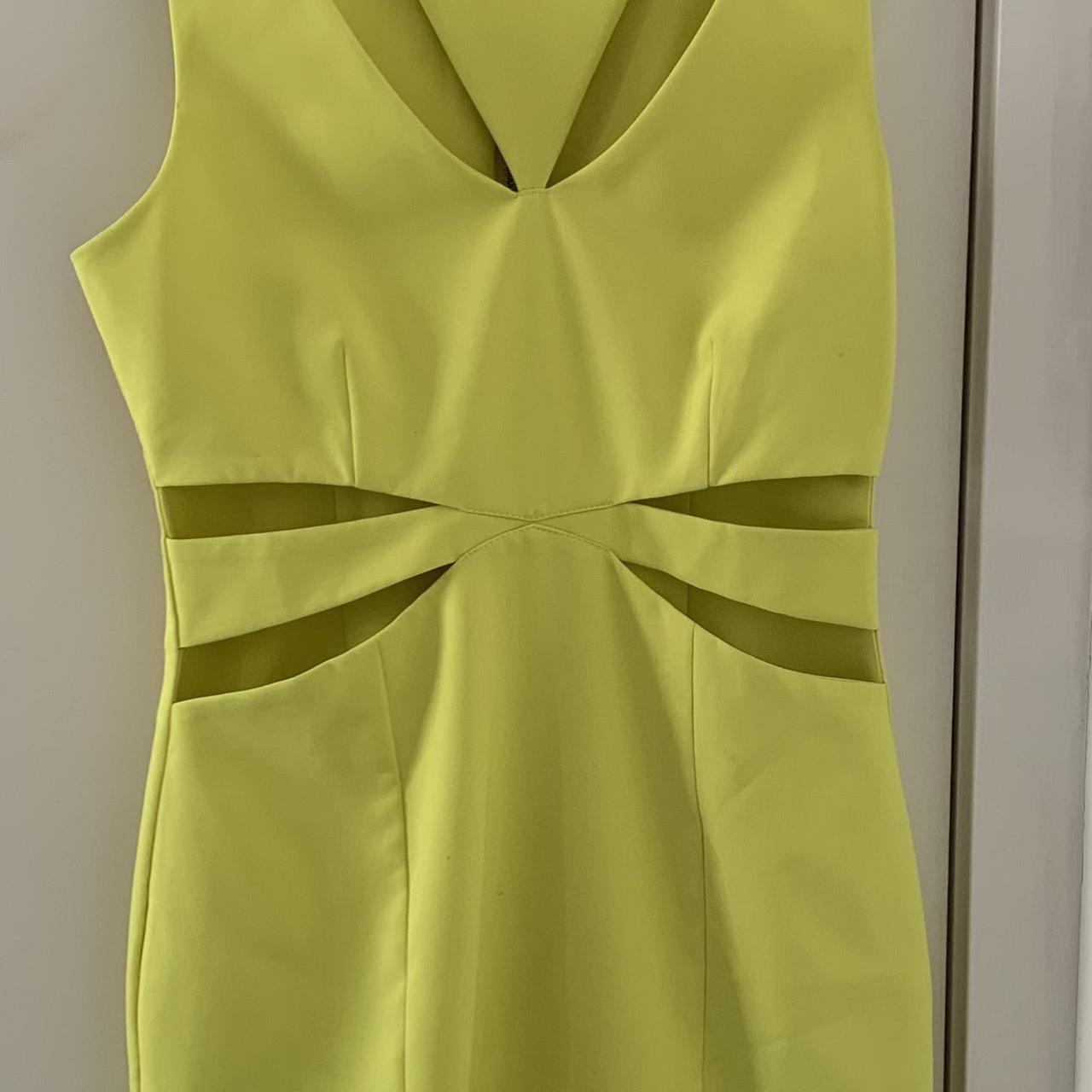 Lime green cut out dress - perfect for a wedding... - Depop