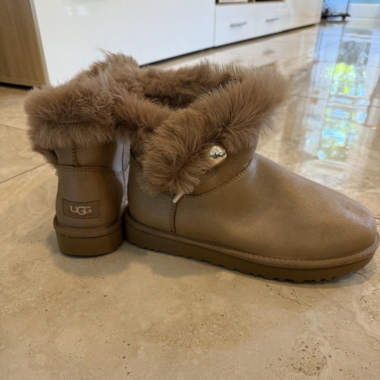 Authentic genuine rare sold-out UGG booties, gold... | Depop