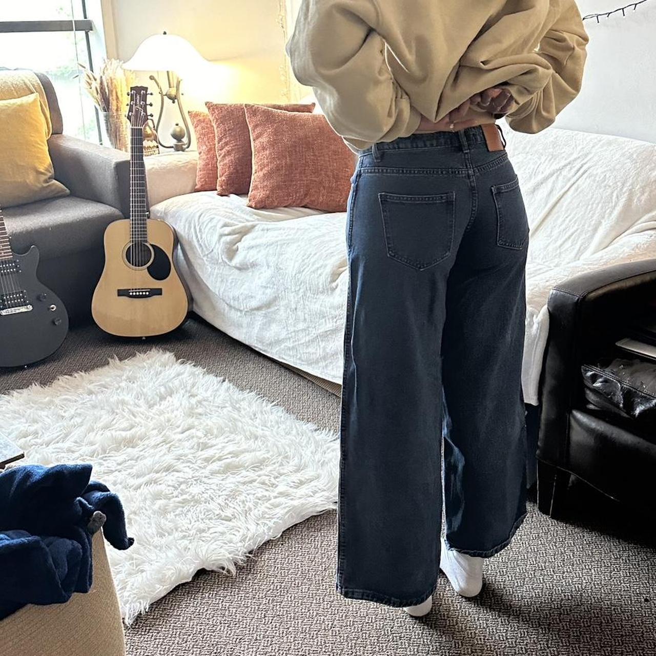 Princess polly low rise wide leg jeans (Dr... - Depop