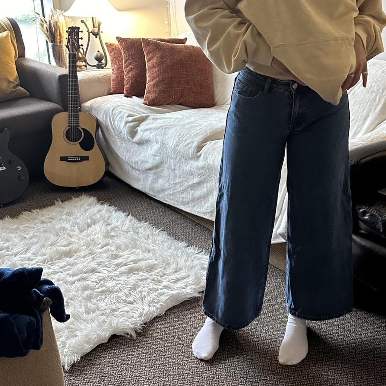 Princess polly low rise wide leg jeans (Dr... - Depop