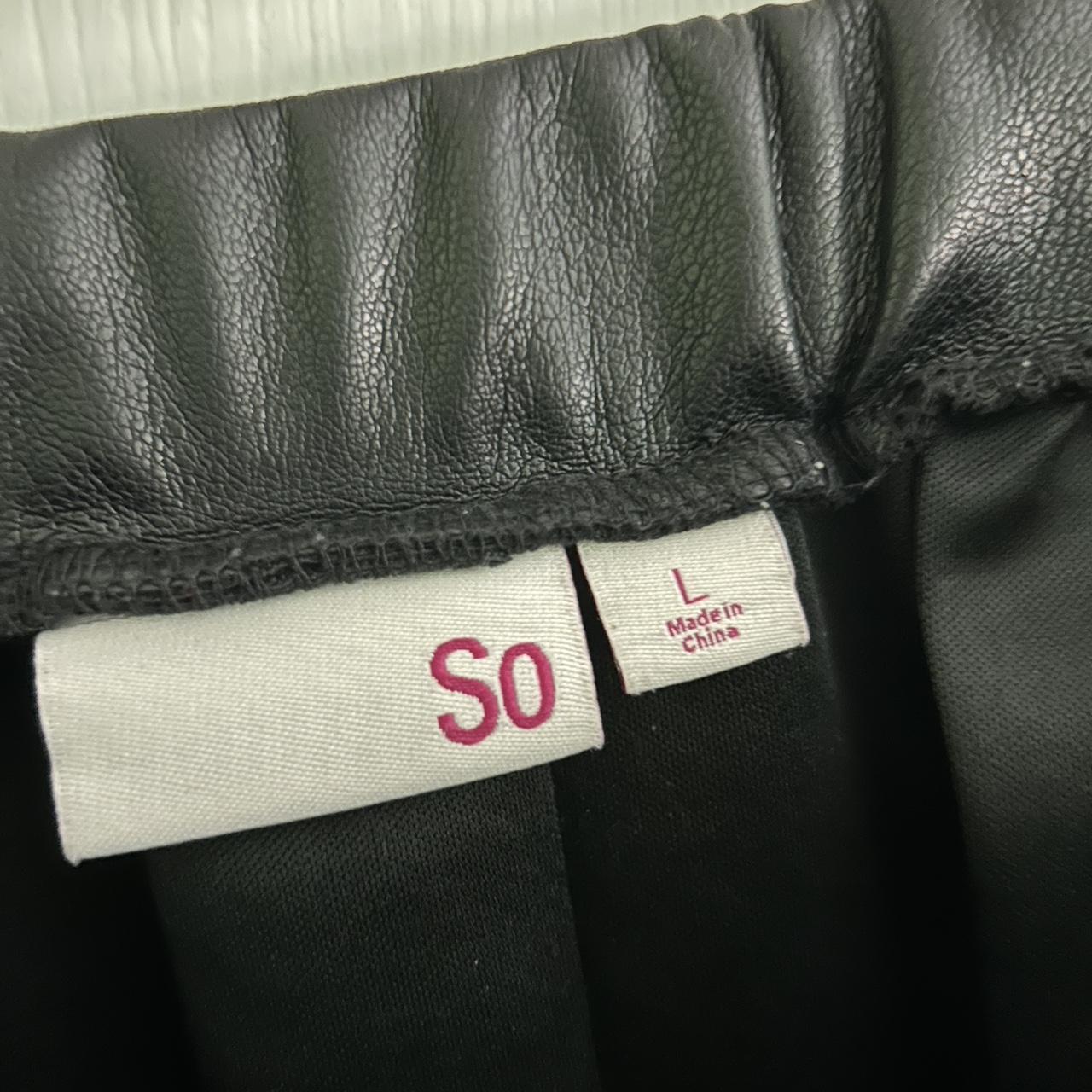 super cute 90s black leather pleated skirt really... - Depop