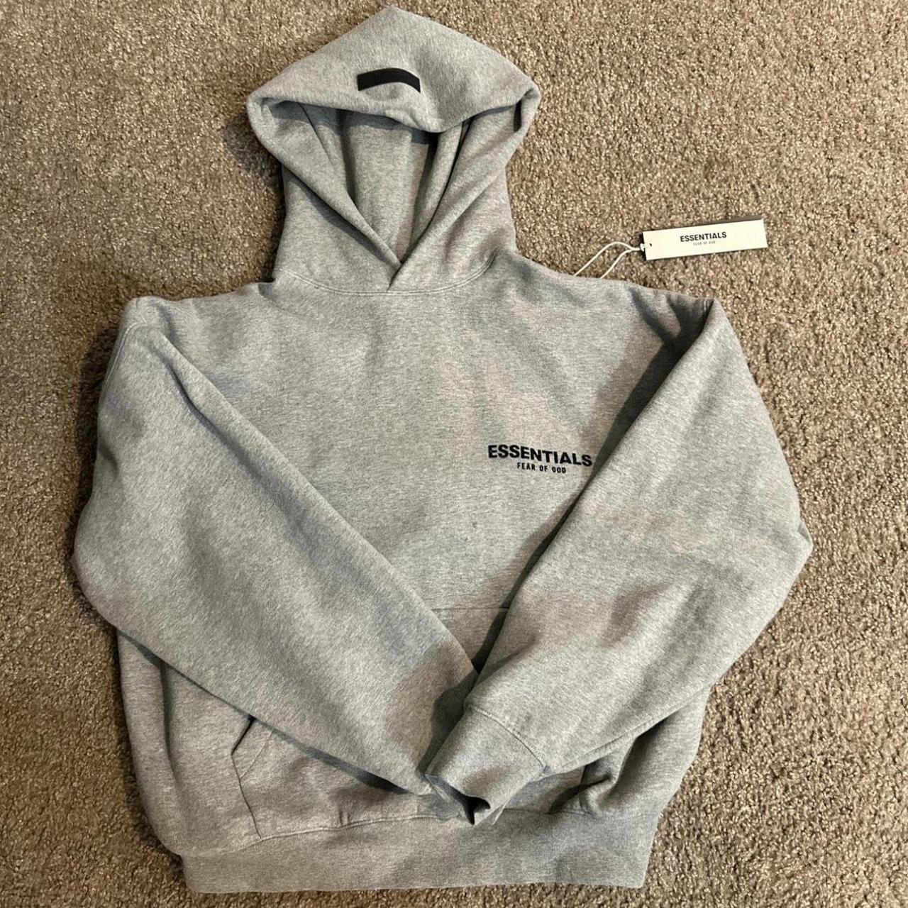 Grey Essentials hoodie - Depop