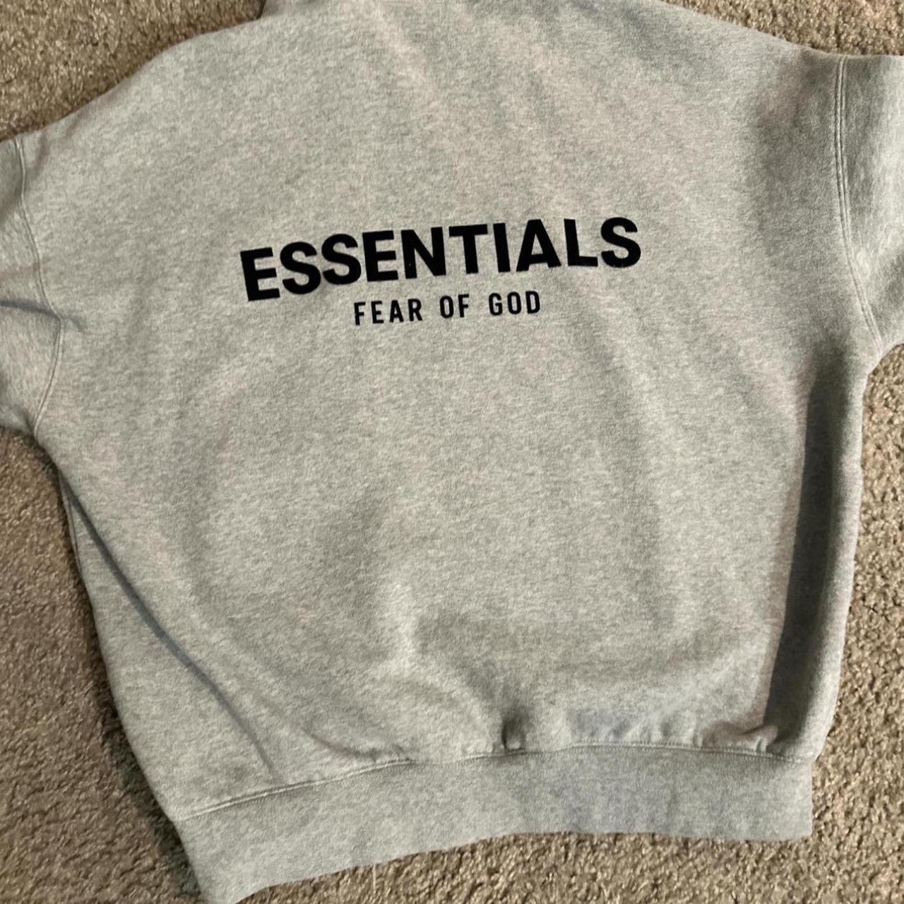 Grey Essentials hoodie - Depop