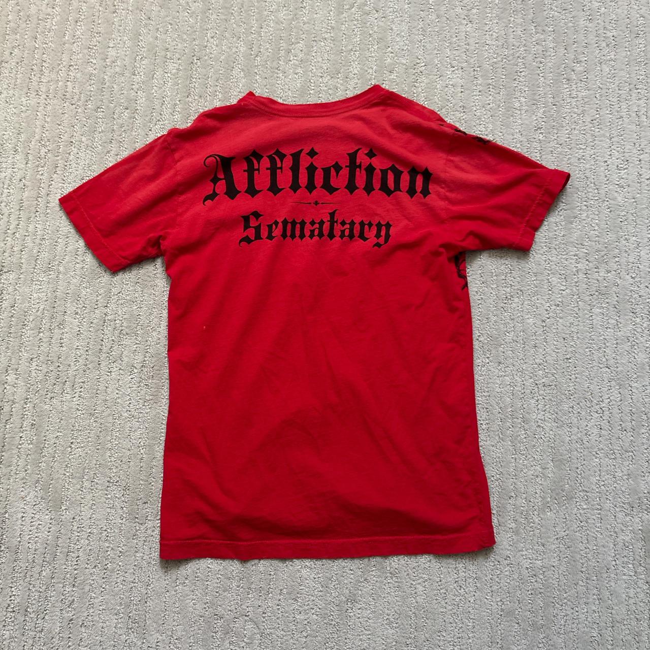 Affliction x sematary Red crow shirt. Size medium. - Depop