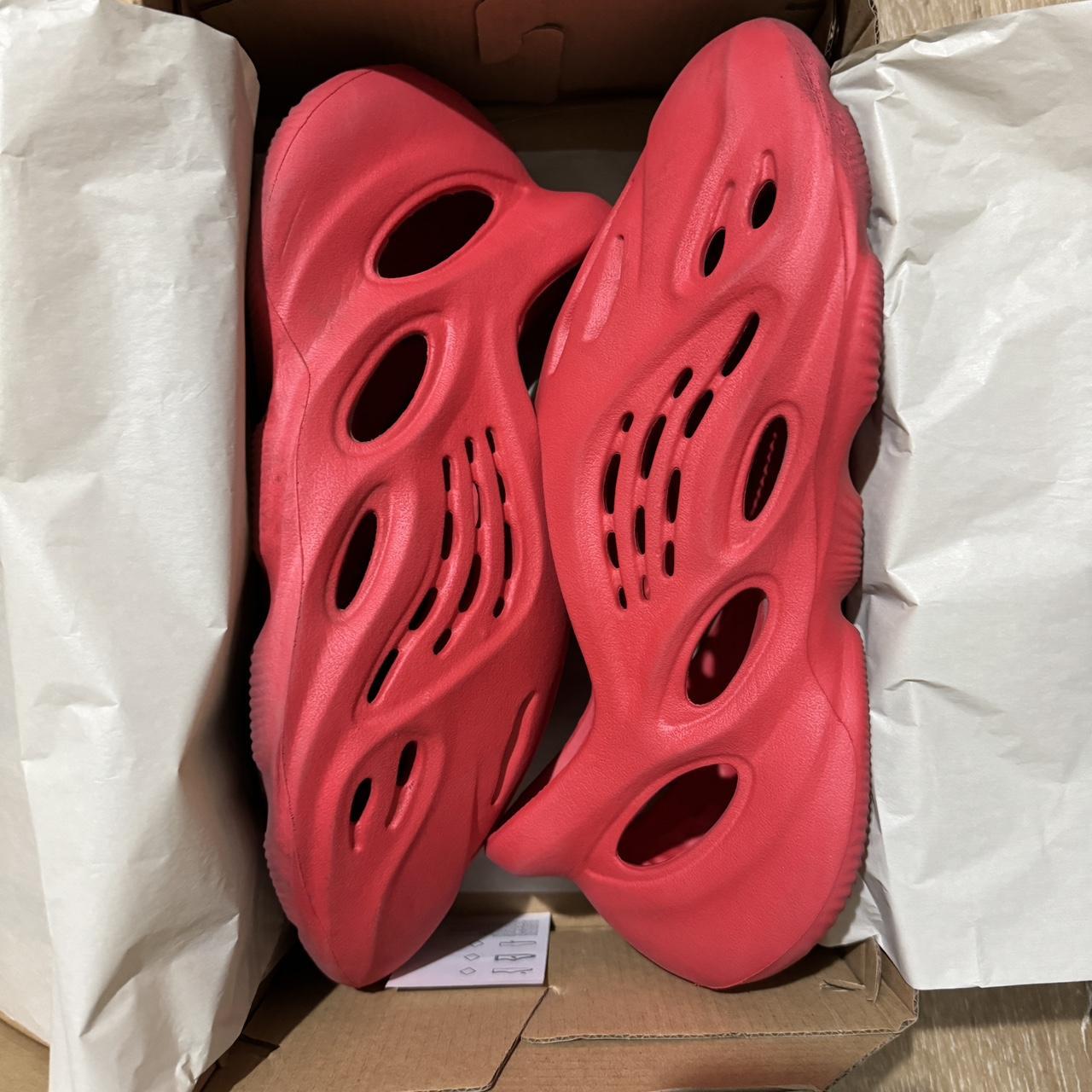 Yeezy Foam Rnnr Vermillion Size 10 - With Box and... - Depop