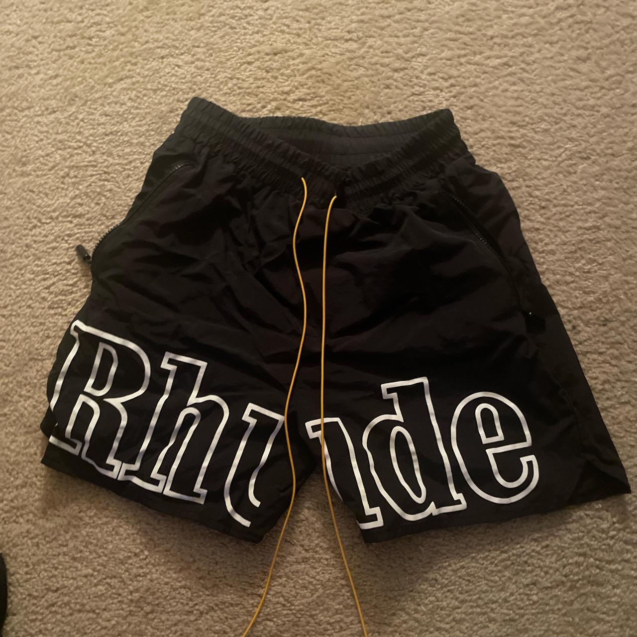 Black and white Rhude shorts #streetwear rep | Depop