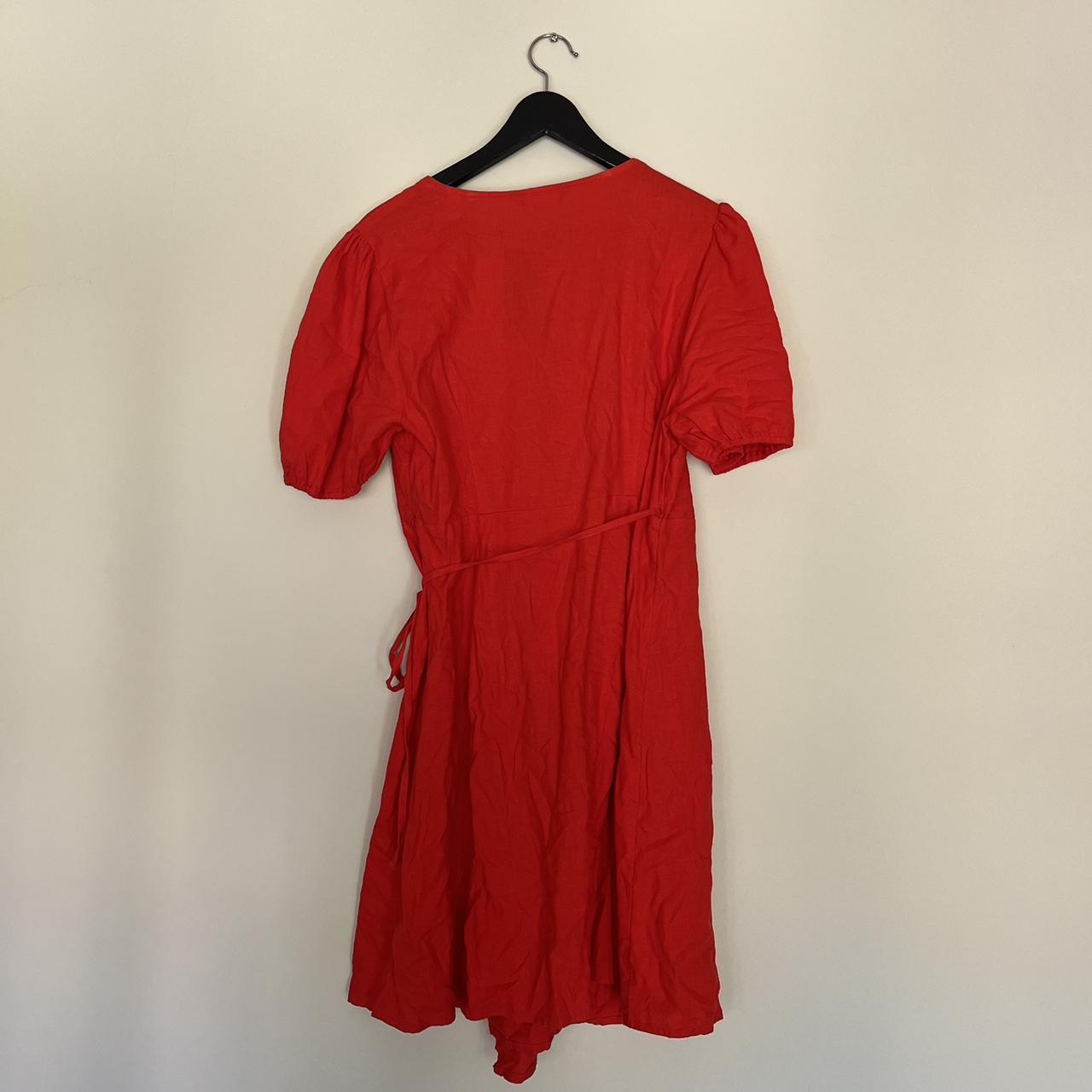 Beautiful red mini wrap dress. Never worn, still... - Depop