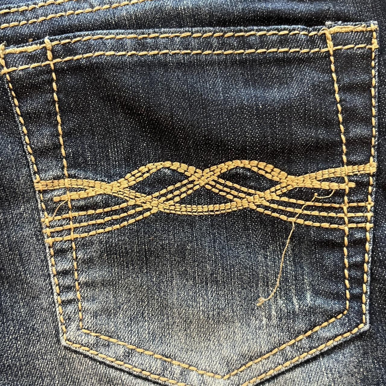 Blue jean shorts with belt loops and a super cute... - Depop