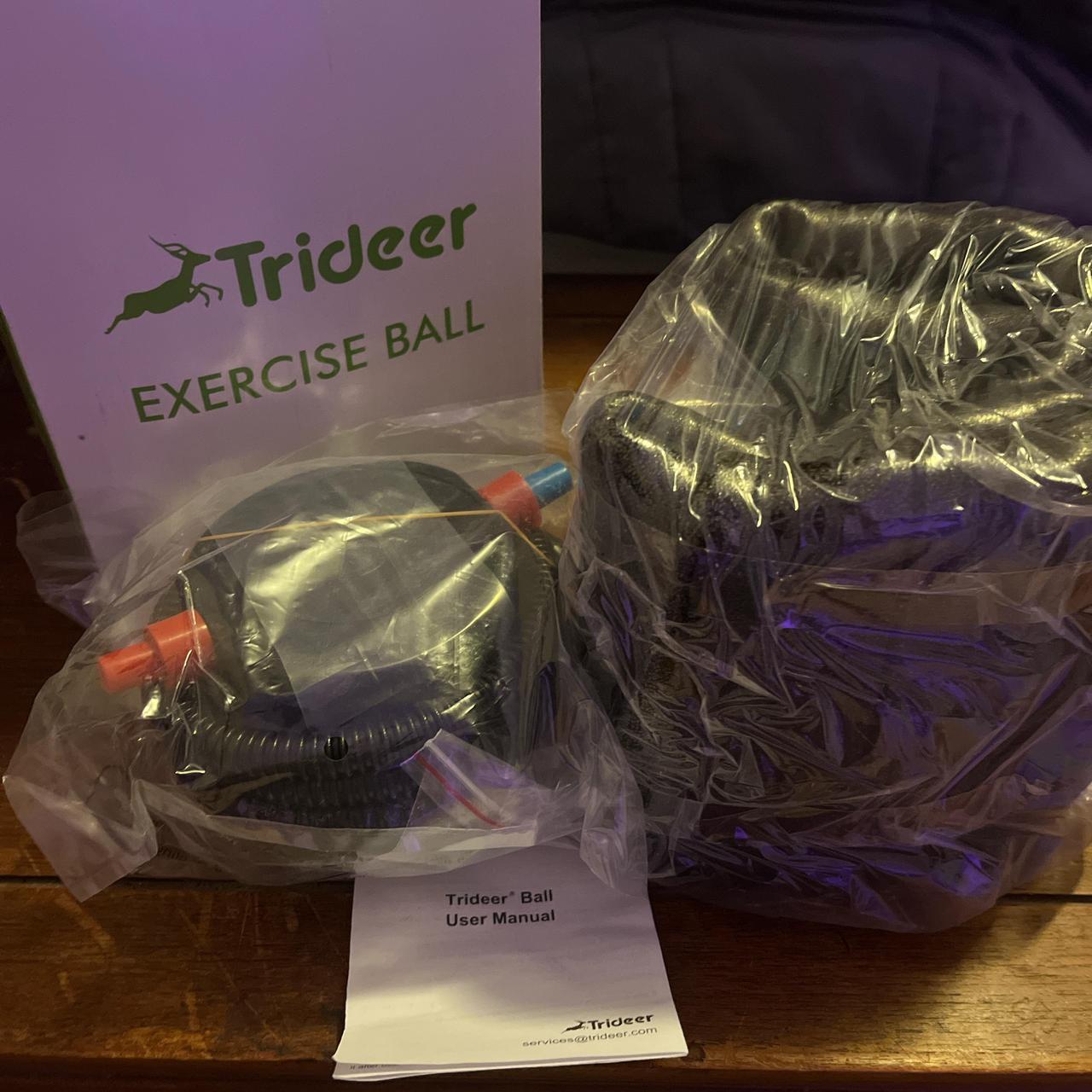 Trideer 65cm Black Exercise Ball #exercise... - Depop
