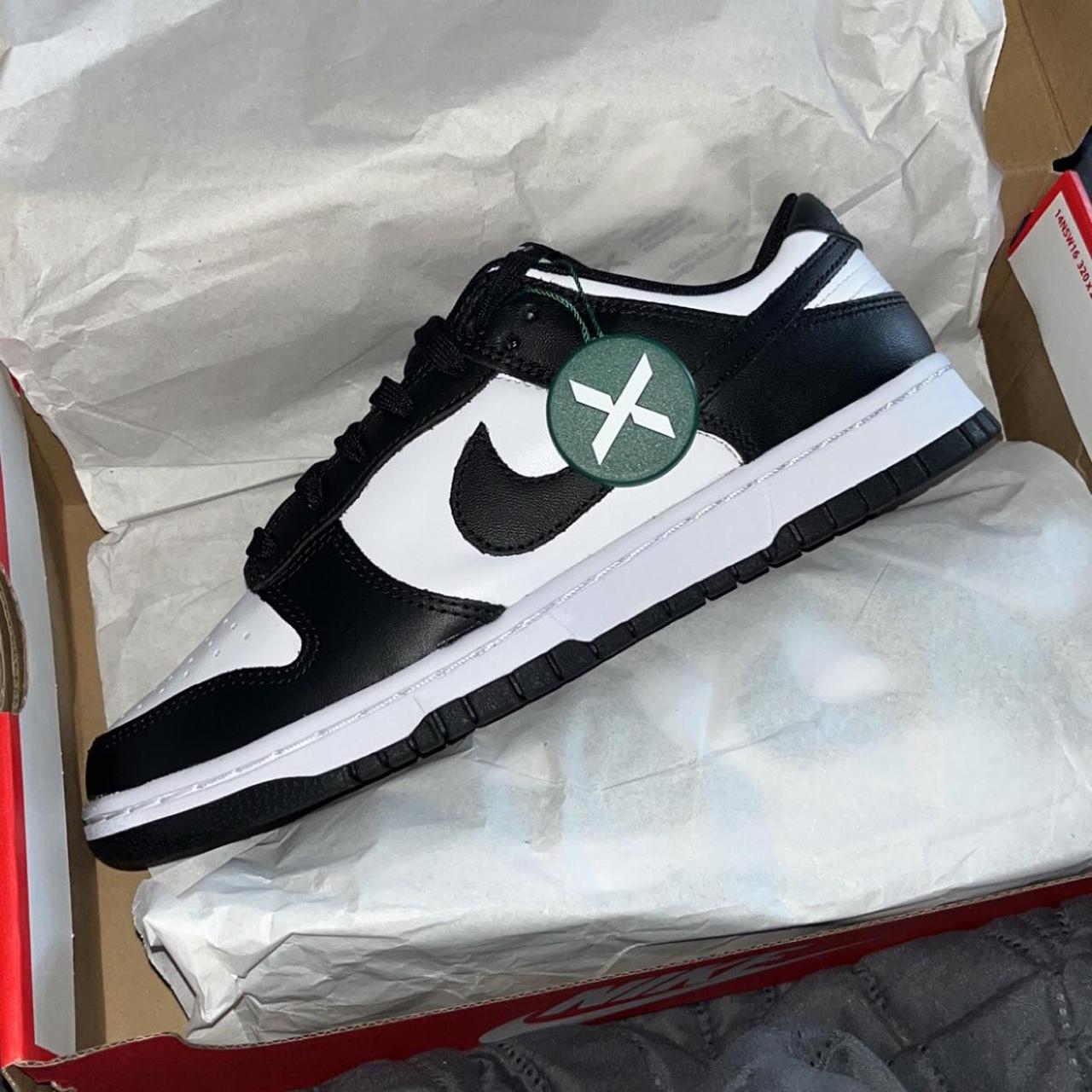 Nike Dunk Low Panda trainers in black and... | Depop