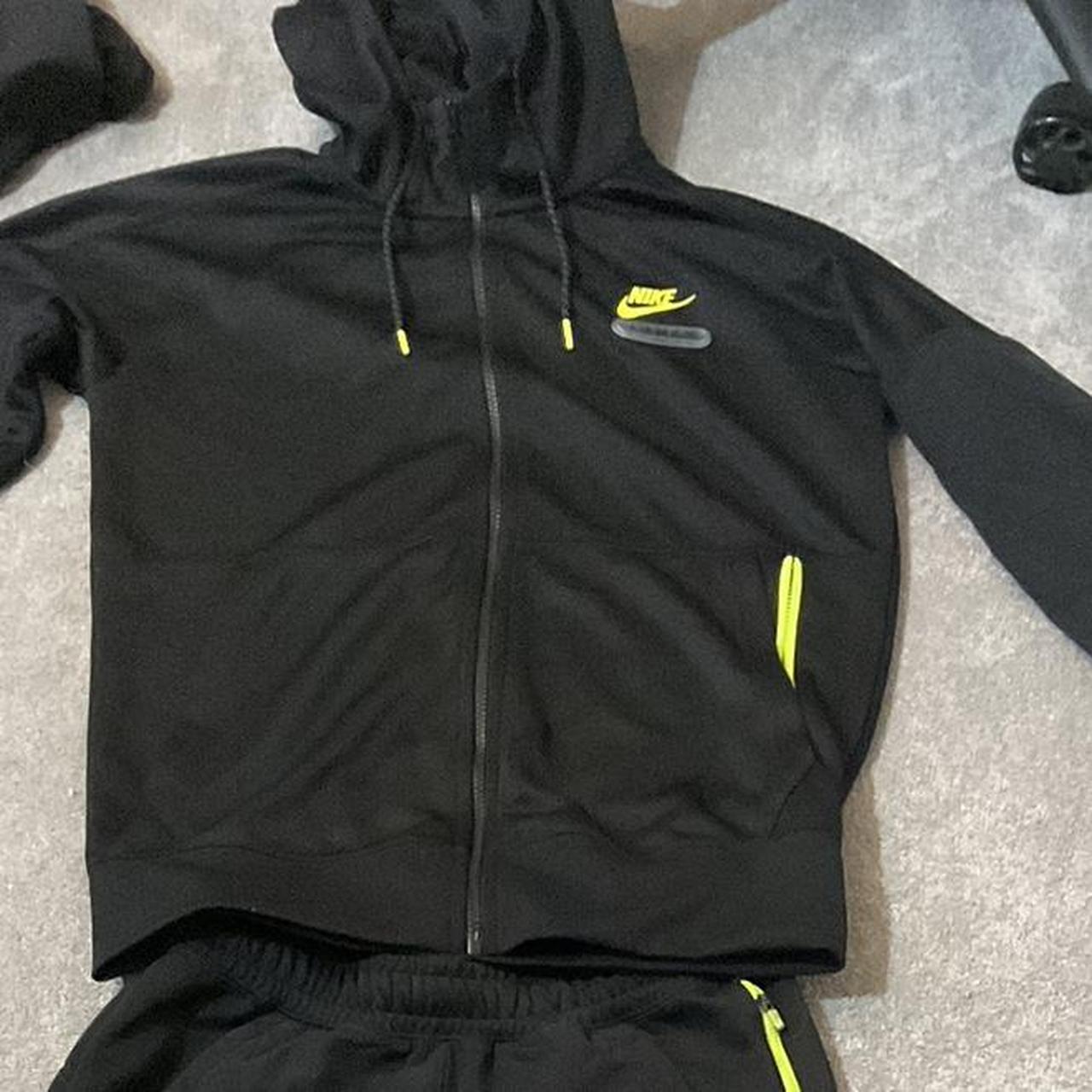 Rare Nike black and neon tracksuit | Depop