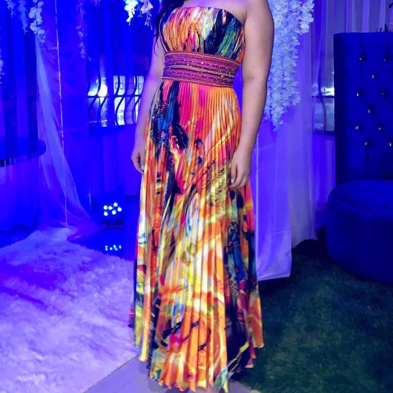 Vintage JOVANI 2010 dress 💜🧡💕 | Depop