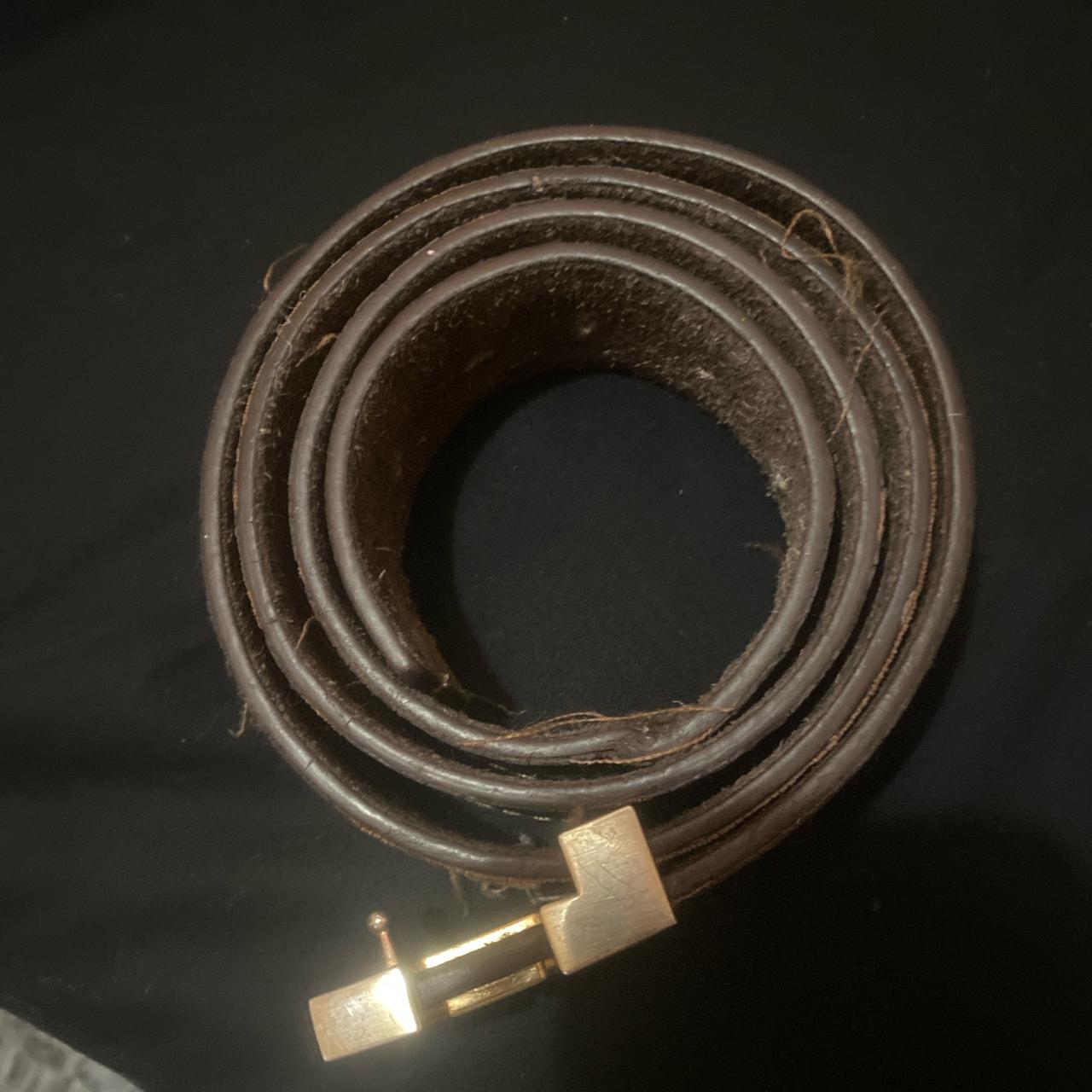 Brown men’s Louie Vuitton belt Ripped Will accept... - Depop