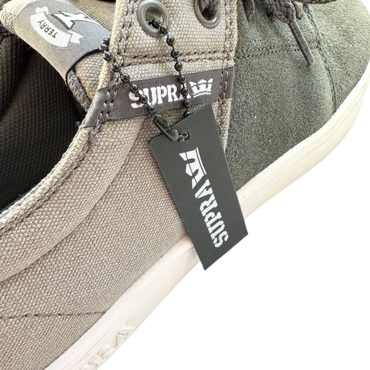 Supra Men’s Gray Suede Low Top Sneakers Size:... - Depop