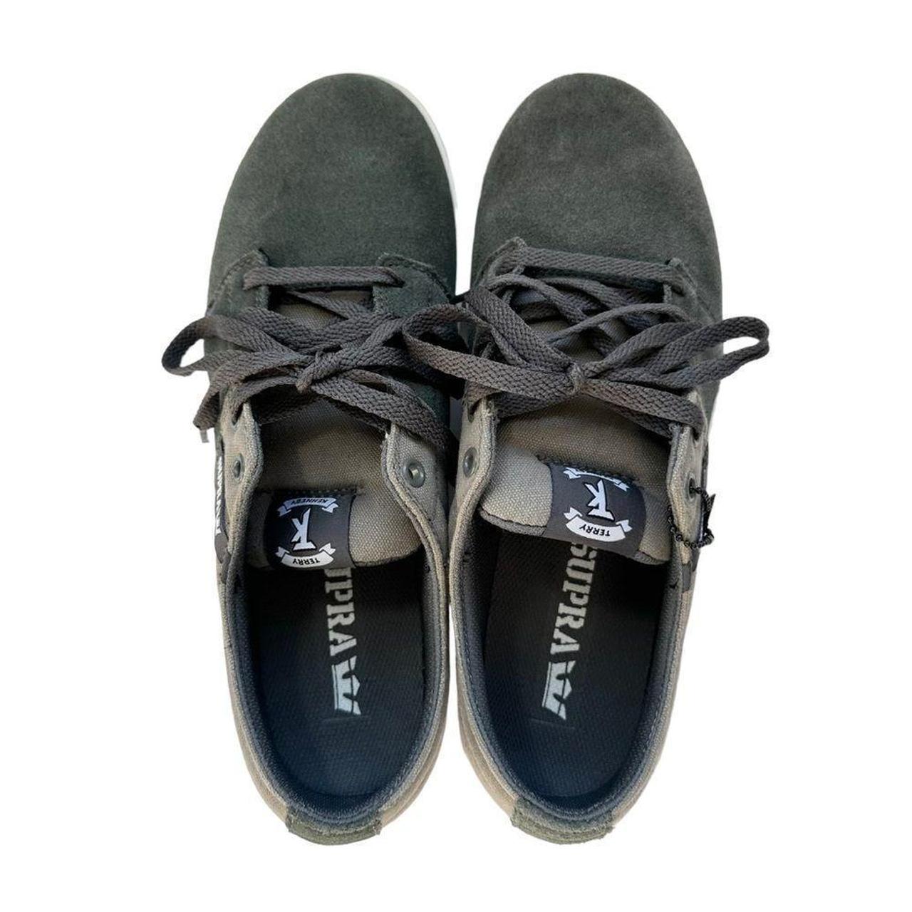 Supra Men’s Gray Suede Low Top Sneakers Size:... - Depop