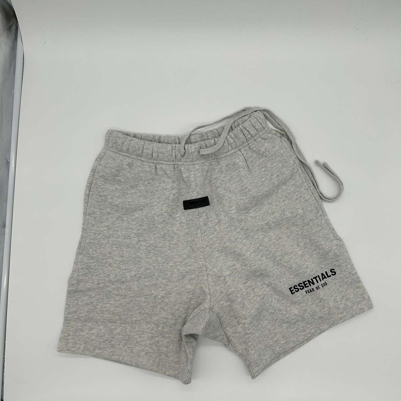 Grey Essentials shorts Size Small available - Depop