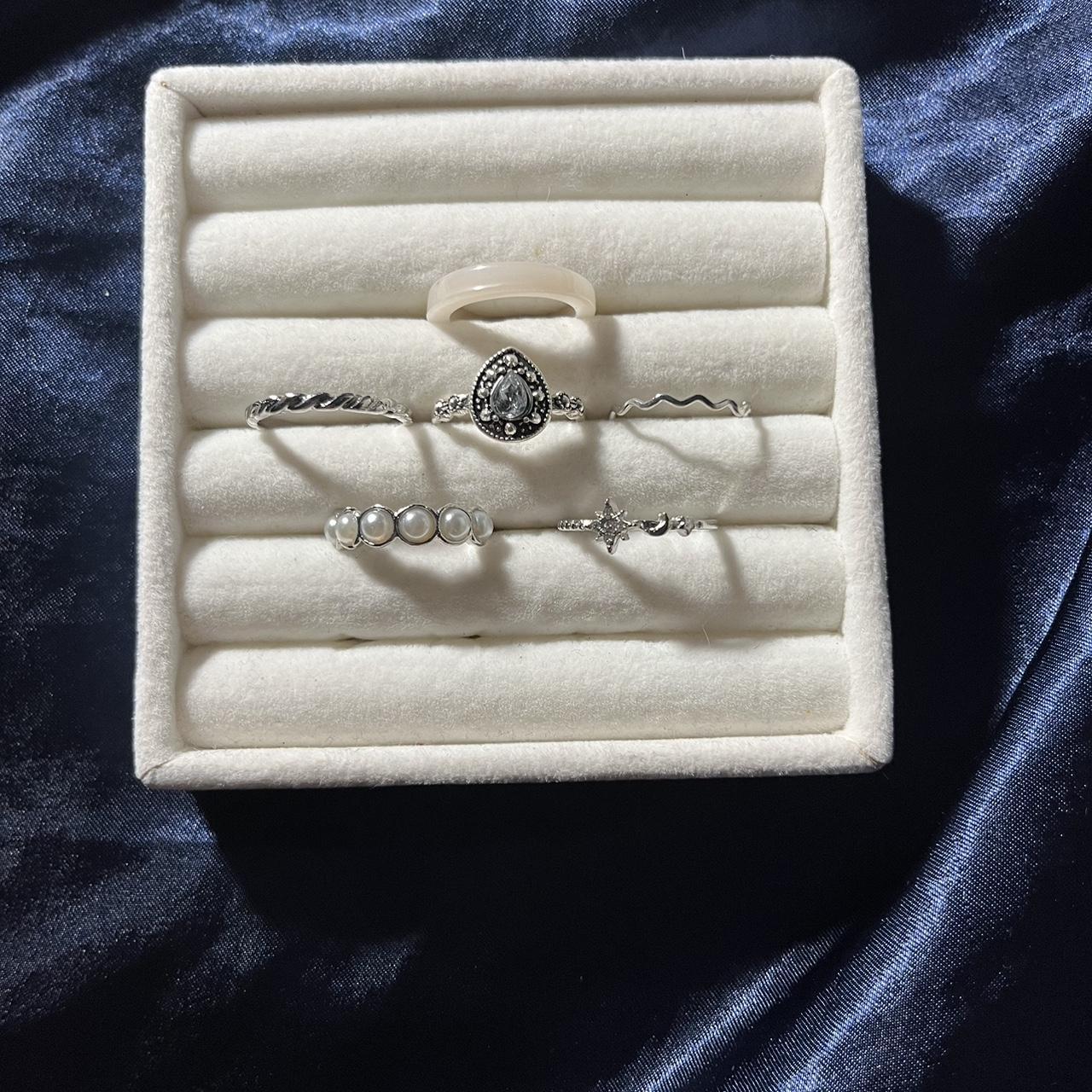 Six piece aesthetic ring set 💍 *never worn* !Ring... - Depop