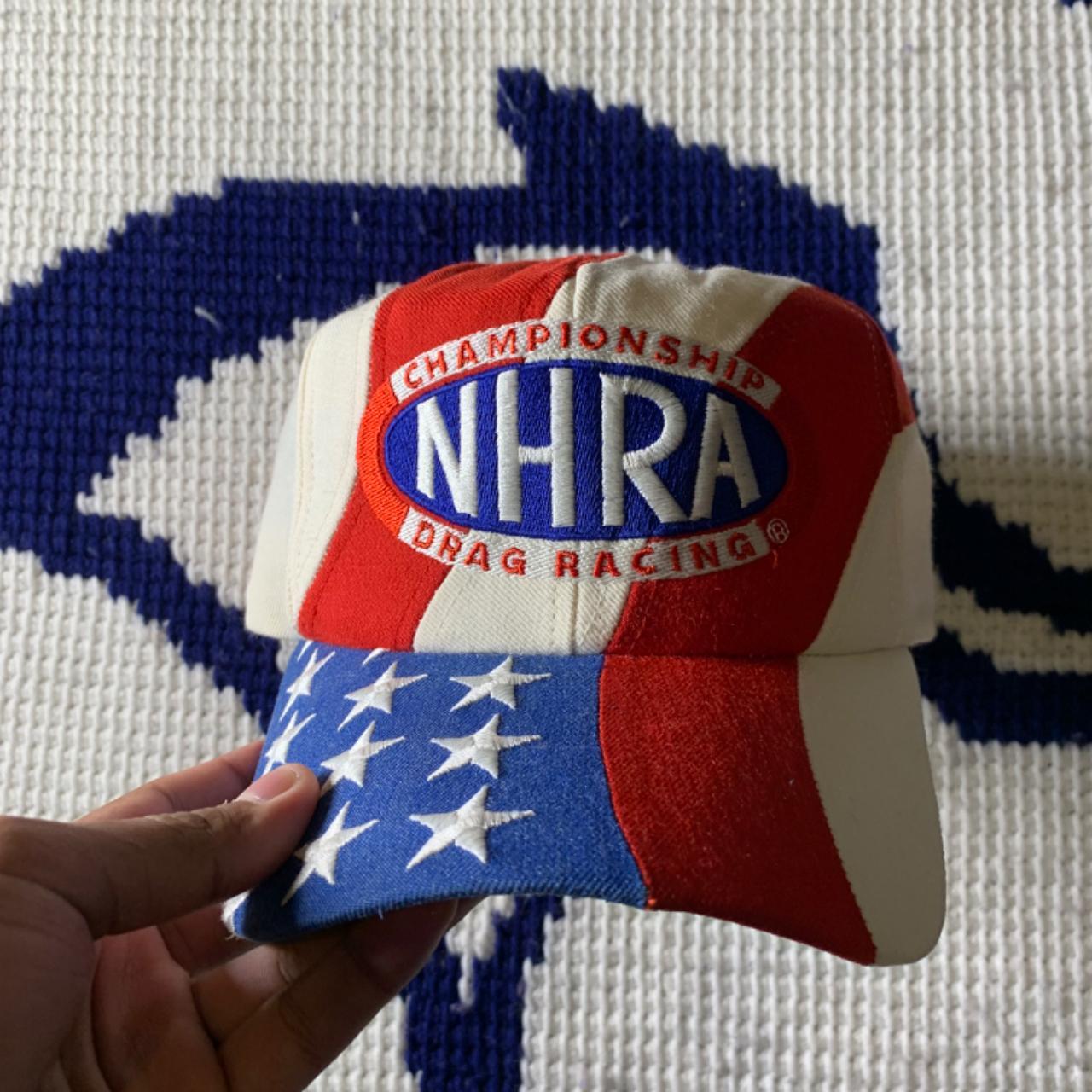 Vintage 90s NHRA Championship Drag Racing Snapback... | Depop