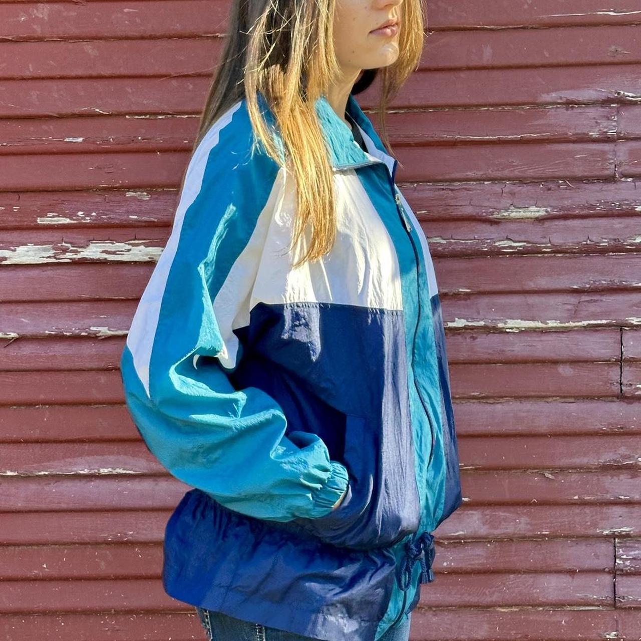 Vintage Blue Wilson Tennis Windbreaker - Retro 90s... - Depop