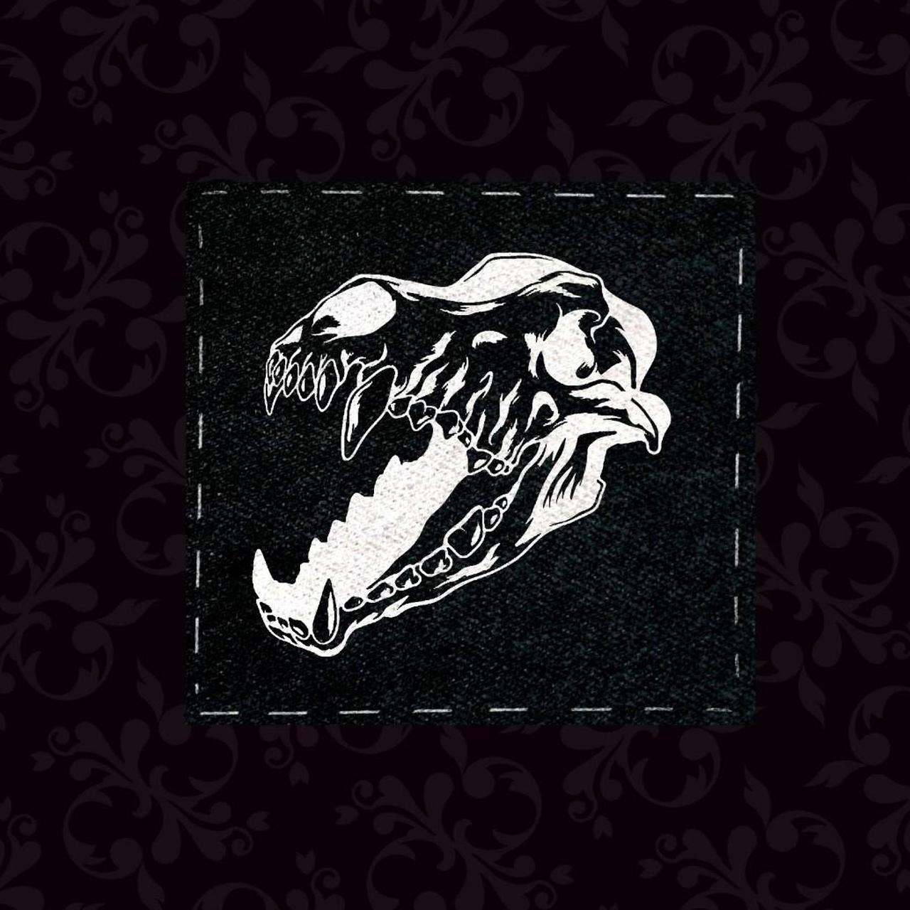 Made To Order!! Canine skull Sew-On Patch.... - Depop