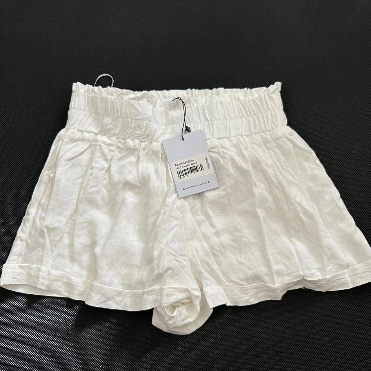 Babson high waisted white ruffle shorts Part of a... - Depop