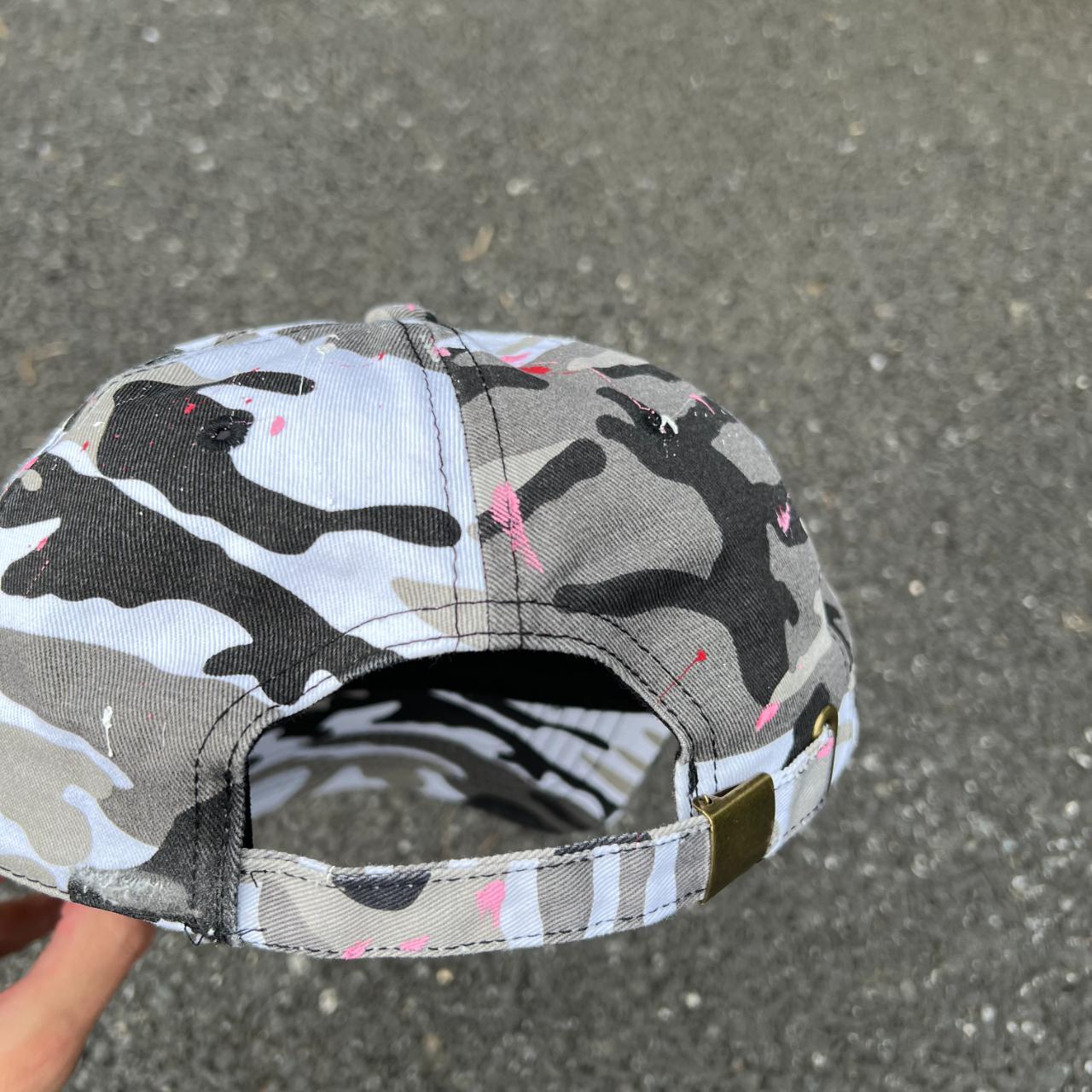 Custom Stussy Snow Camo Paint Splatter Hat Custom... - Depop