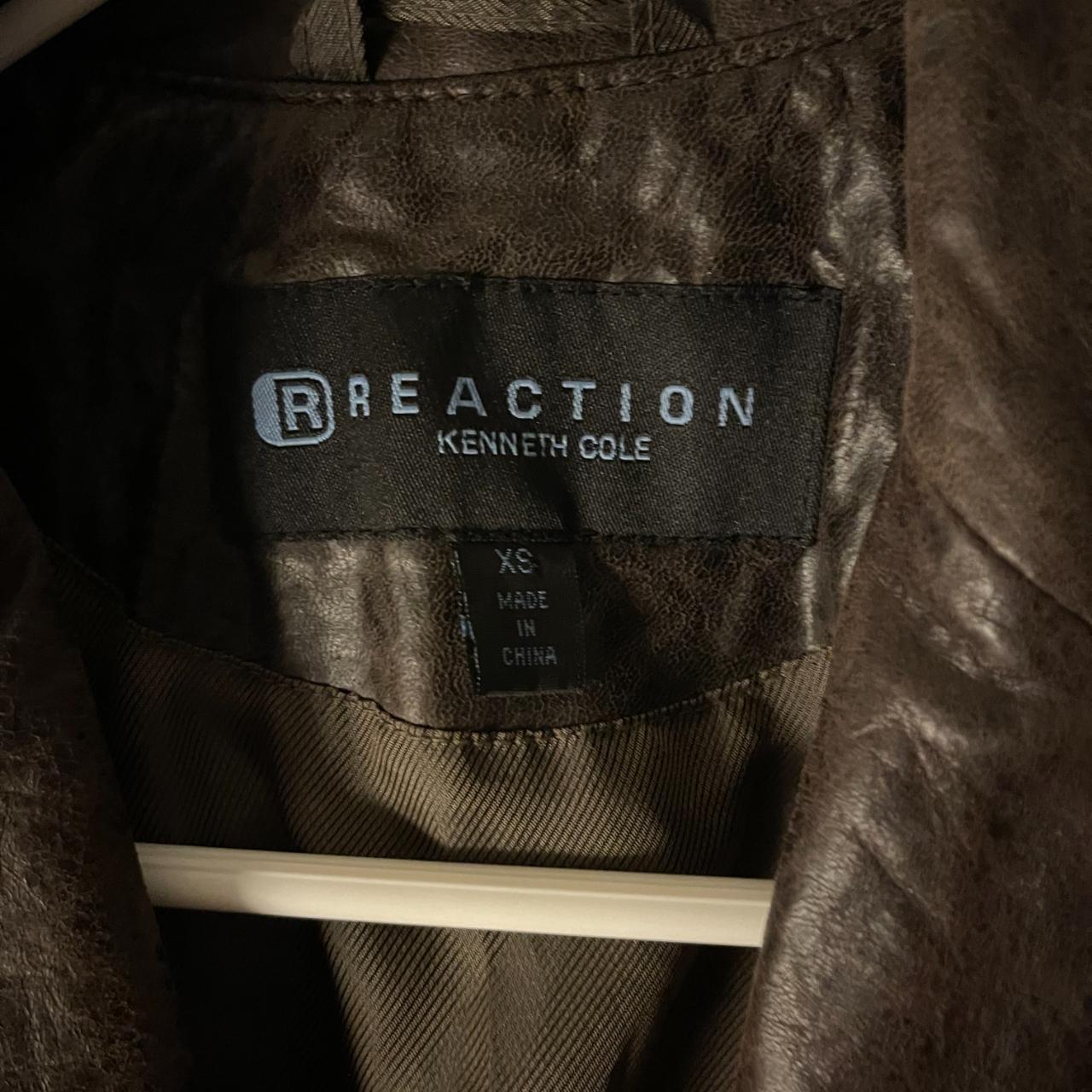 Vintage Kenneth Cole Reaction Leather jacket size... - Depop