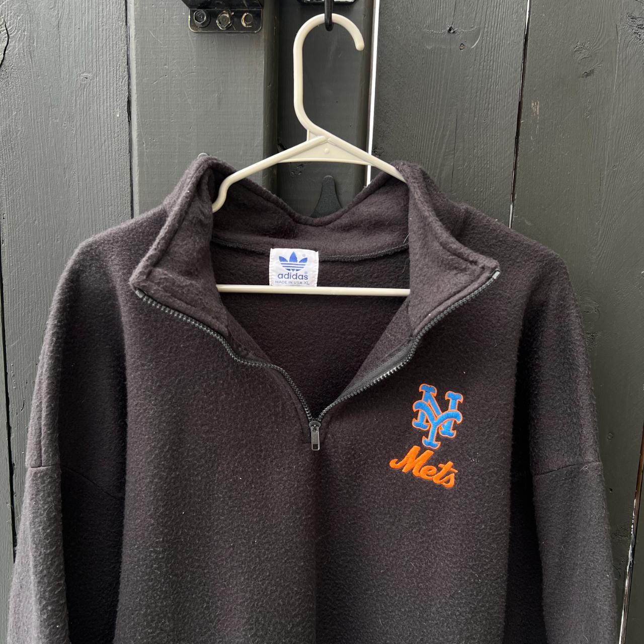 Vintage 90s Mets Fleece Pull over size XL 90s made... | Depop