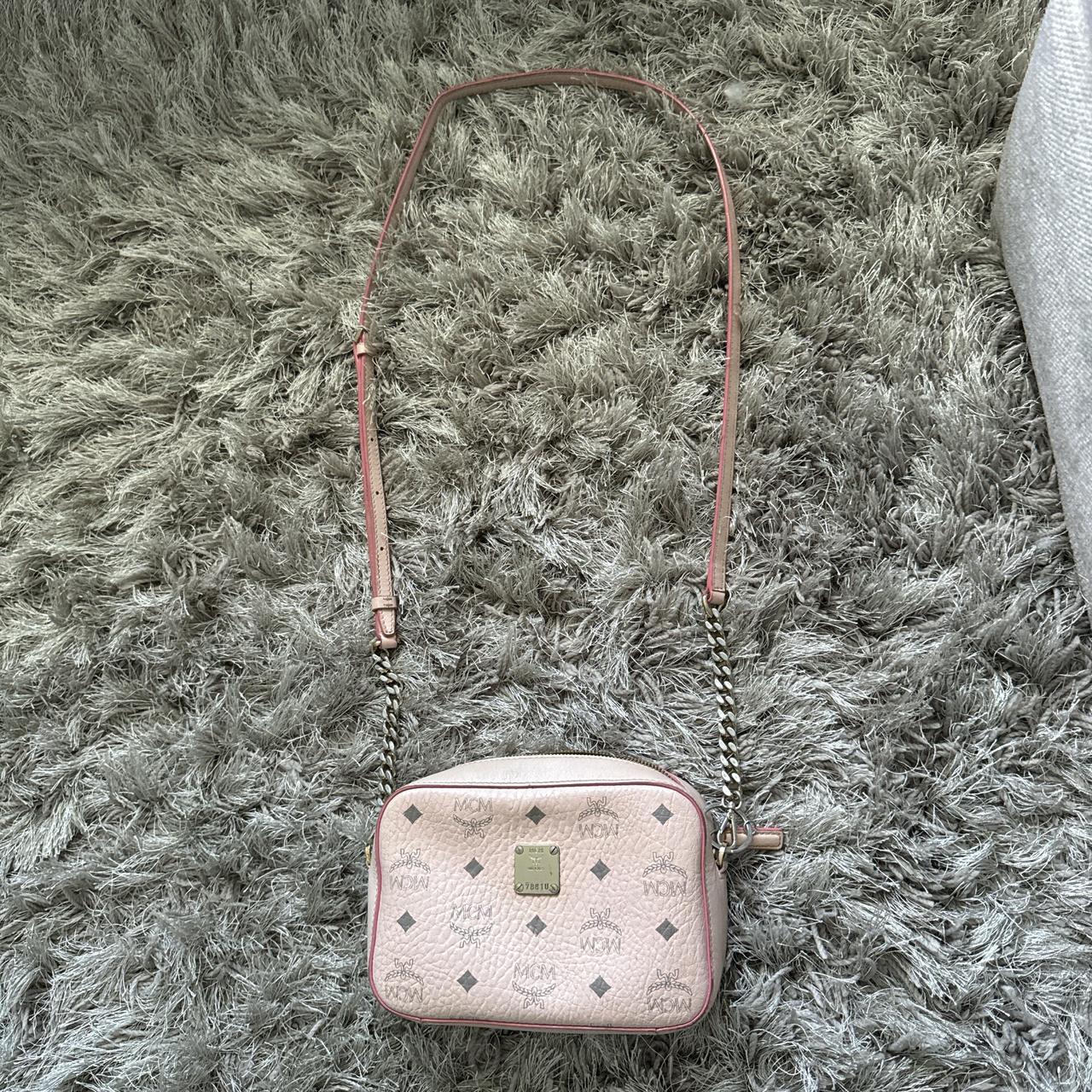 Pink Mcm Camera Bag - Depop