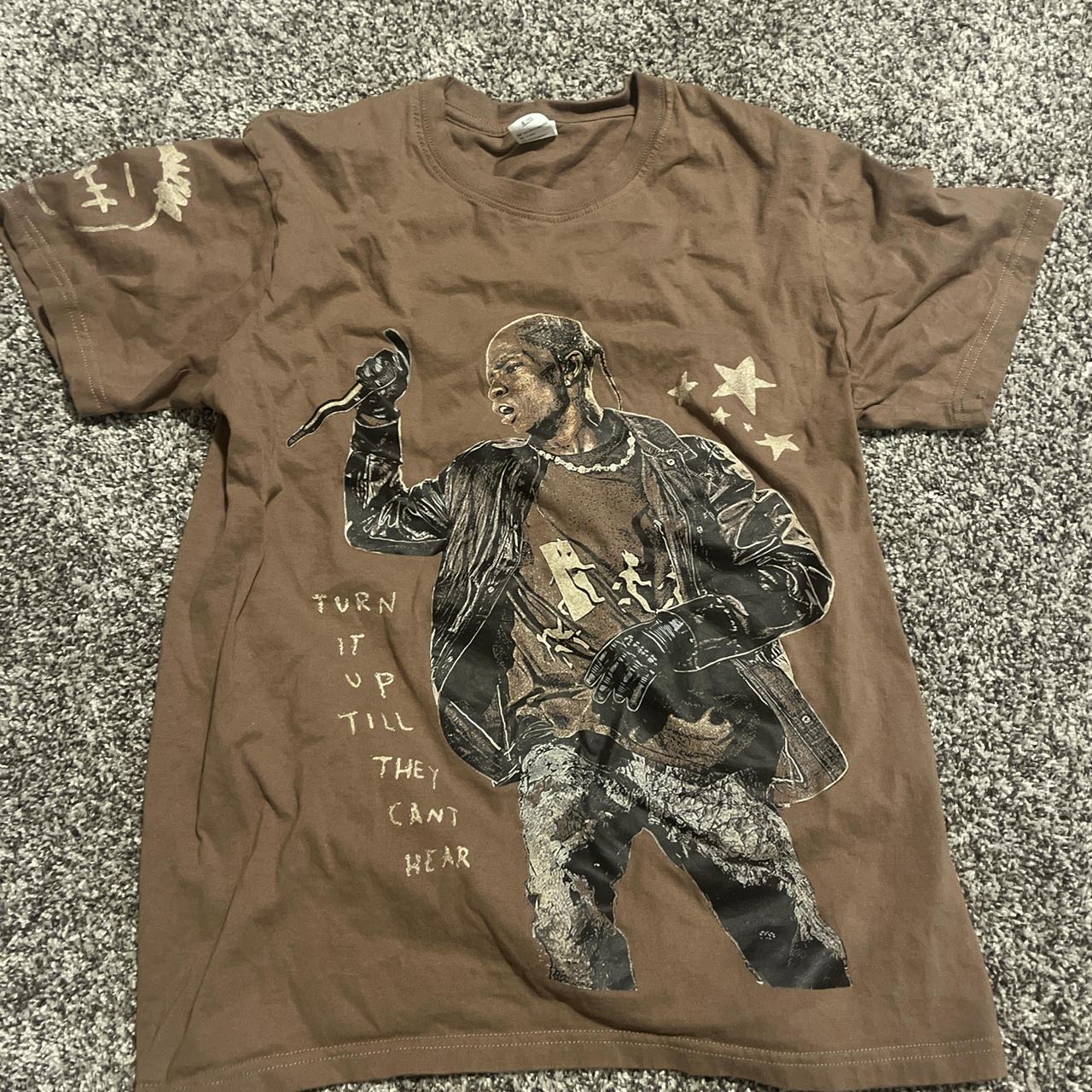 really cool Travis Scott tee with cool designs on... - Depop