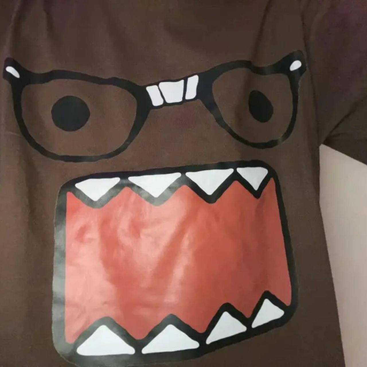 Vintage Retro Punk Domo Kun Brown T-Shirt Hip Hop... | Depop
