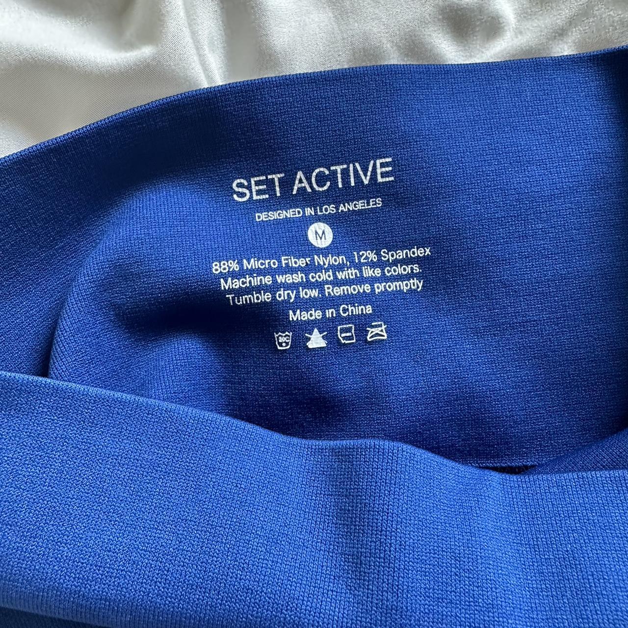 Blue Set Active Set SCULPTFLEX® REMIX RIBBED V BRA... - Depop